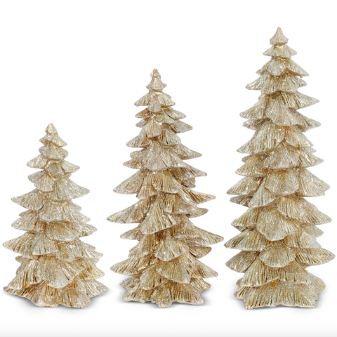 Gold Glitter Trees - set of 3 – Grace Hill Design