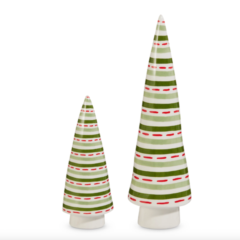 Patterned Ceramic Trees - set/2 – Grace Hill Design